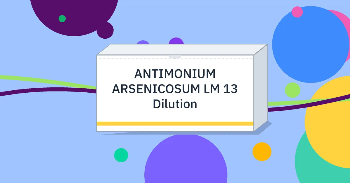 Symbolbild: Packung mit der Aufschrift ANTIMONIUM ARSENICOSUM LM 13 Dilution (PZN 13372157) – Verfügbarkeit und Bezug in Apotheken in Frankfurt am Main