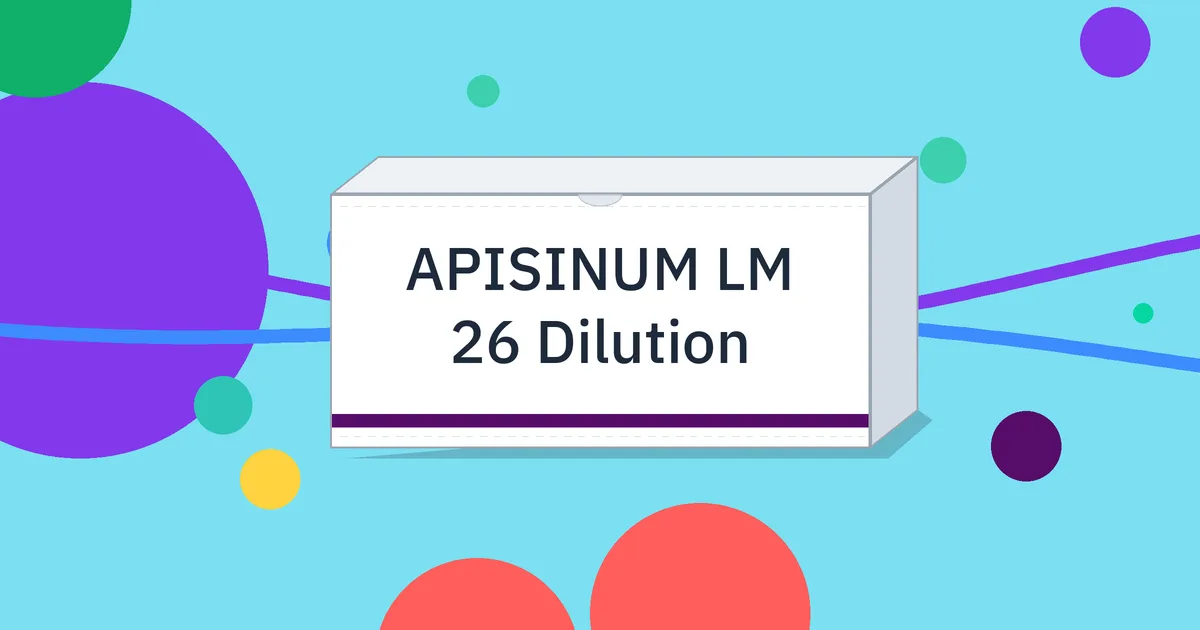 Symbolbild: Packung mit der Aufschrift APISINUM LM 26 Dilution (PZN 12456923) – Verfügbarkeit und Bezug in Apotheken in Frankfurt am Main