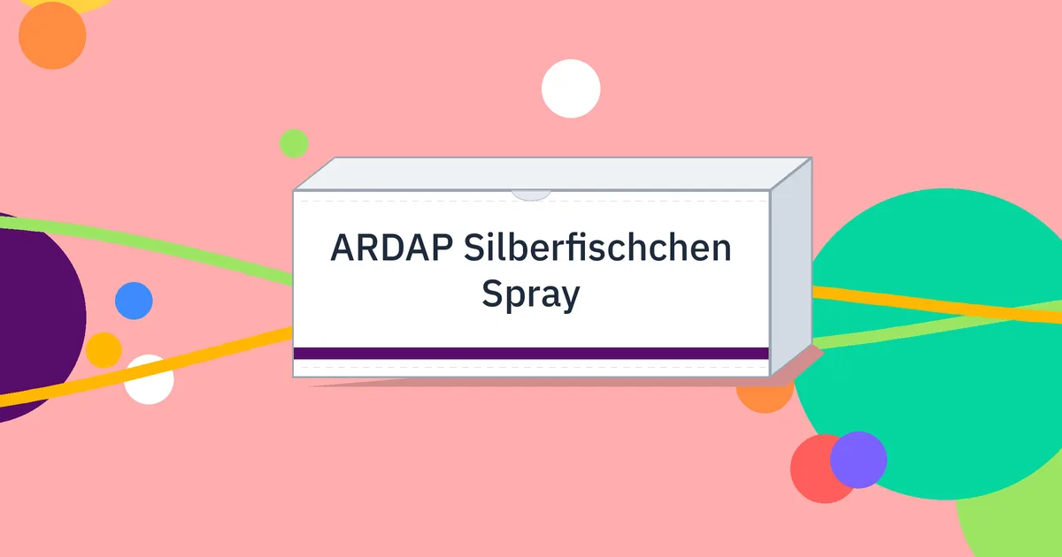 Symbolbild: Packung mit der Aufschrift ARDAP Silberfischchen Spray (PZN 15630008) – Verfügbarkeit und Bezug in Apotheken in Frankfurt am Main