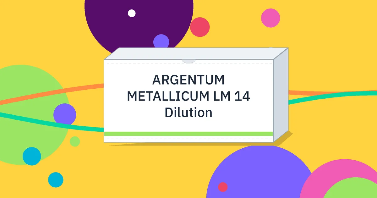 Symbolbild: Packung mit der Aufschrift ARGENTUM METALLICUM LM 14 Dilution (PZN 12767801) – Verfügbarkeit und Bezug in Apotheken in Frankfurt am Main