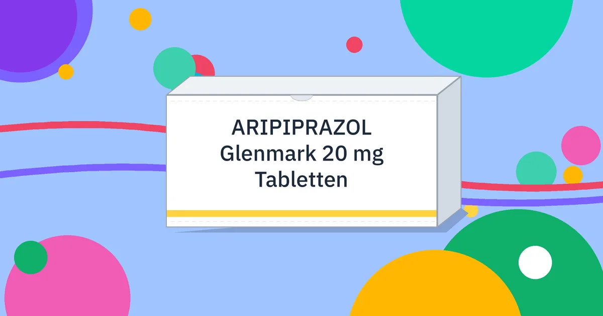 Symbolbild: Packung mit der Aufschrift ARIPIPRAZOL Glenmark 20 mg Tabletten (PZN 11323290) – Verfügbarkeit und Bezug in Apotheken in Frankfurt am Main