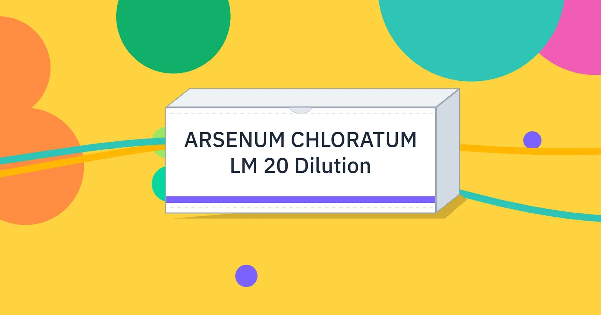 Symbolbild: Packung mit der Aufschrift ARSENUM CHLORATUM LM 20 Dilution (PZN 12771889) – Verfügbarkeit und Bezug in Apotheken in Frankfurt am Main