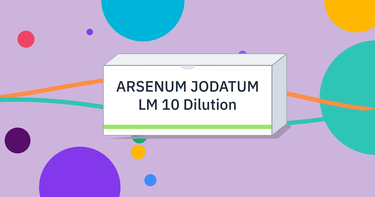 Symbolbild: Packung mit der Aufschrift ARSENUM JODATUM LM 10 Dilution (PZN 12778868) – Verfügbarkeit und Bezug in Apotheken in Frankfurt am Main
