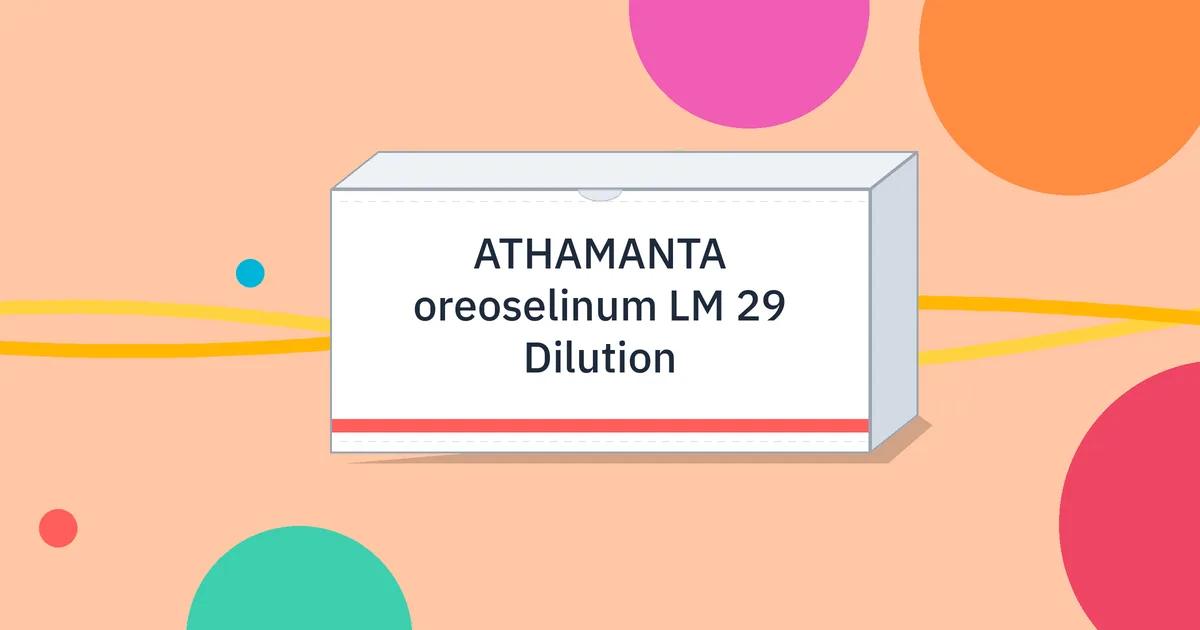 Symbolbild: Packung mit der Aufschrift ATHAMANTA oreoselinum LM 29 Dilution (PZN 13406287) – Verfügbarkeit und Bezug in Apotheken in Frankfurt am Main