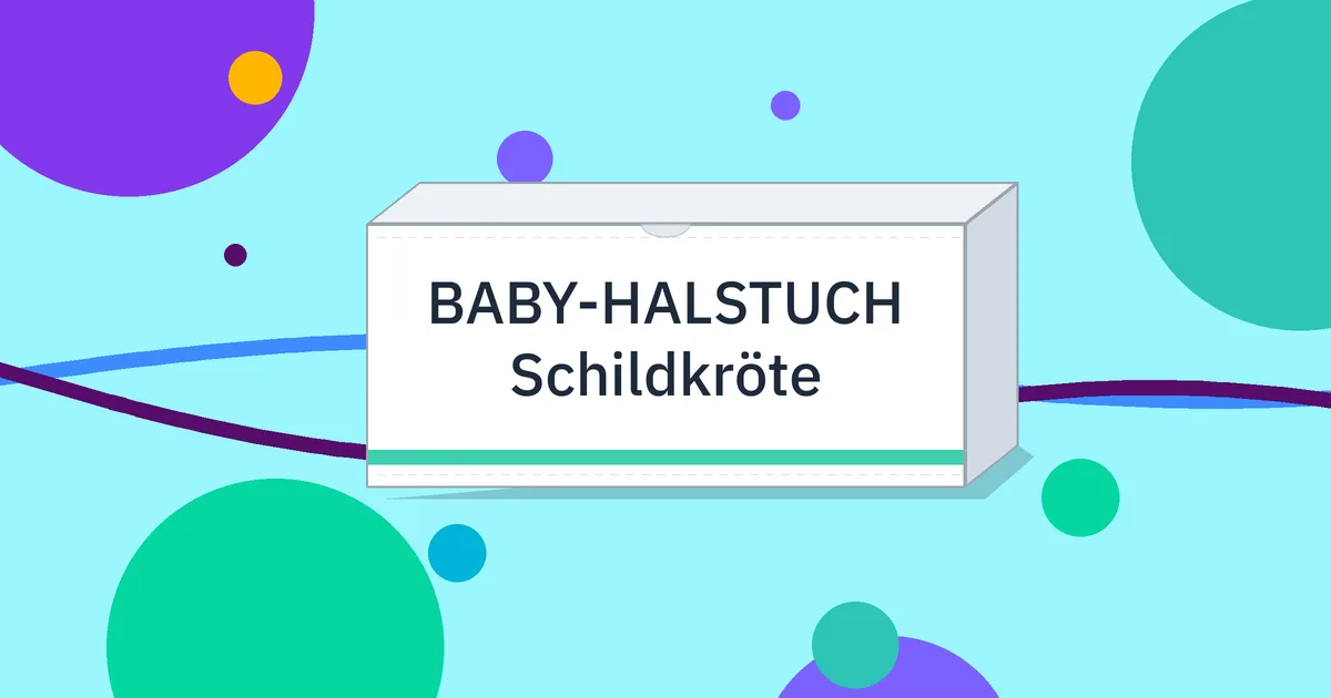 Symbolbild: Packung mit der Aufschrift BABY-HALSTUCH Schildkröte (PZN 15328634) – Verfügbarkeit und Bezug in Apotheken in Frankfurt am Main