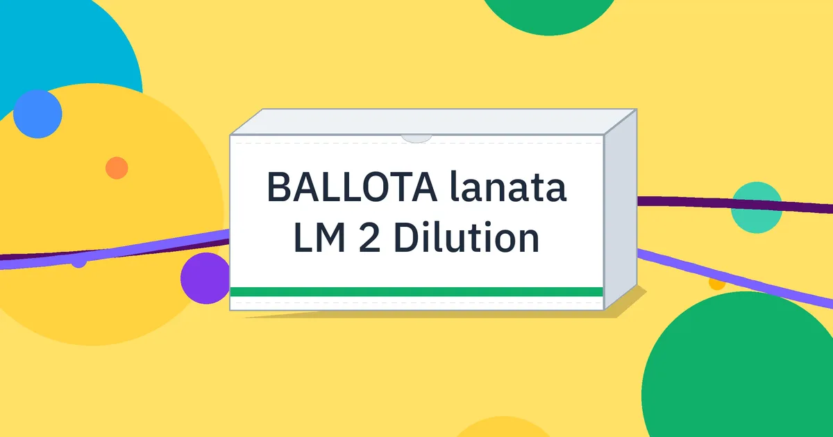 Symbolbild: Packung mit der Aufschrift BALLOTA lanata LM 2 Dilution (PZN 13373694) – Verfügbarkeit und Bezug in Apotheken in Frankfurt am Main
