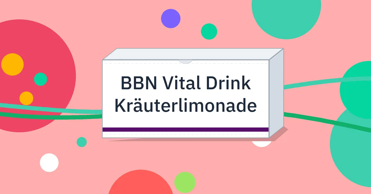 Symbolbild: Packung mit der Aufschrift BBN Vital Drink Kräuterlimonade (PZN 16761066) – Verfügbarkeit und Bezug in Apotheken in Frankfurt am Main