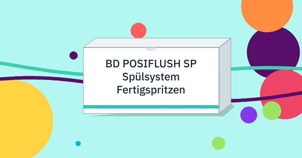 Symbolbild: Packung mit der Aufschrift BD POSIFLUSH SP Spülsystem Fertigspritzen (PZN 06150775) – Verfügbarkeit und Bezug in Apotheken in Frankfurt am Main
