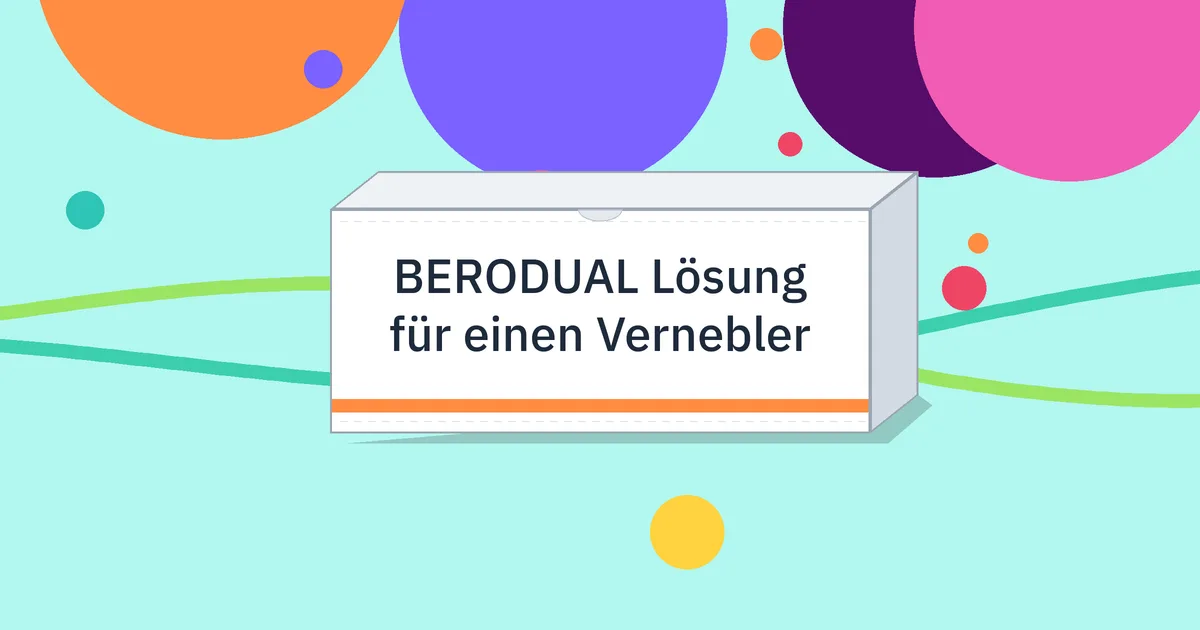 Symbolbild: Packung mit der Aufschrift BERODUAL Lösung für einen Vernebler (PZN 05851808) – Verfügbarkeit und Bezug in Apotheken in Frankfurt am Main