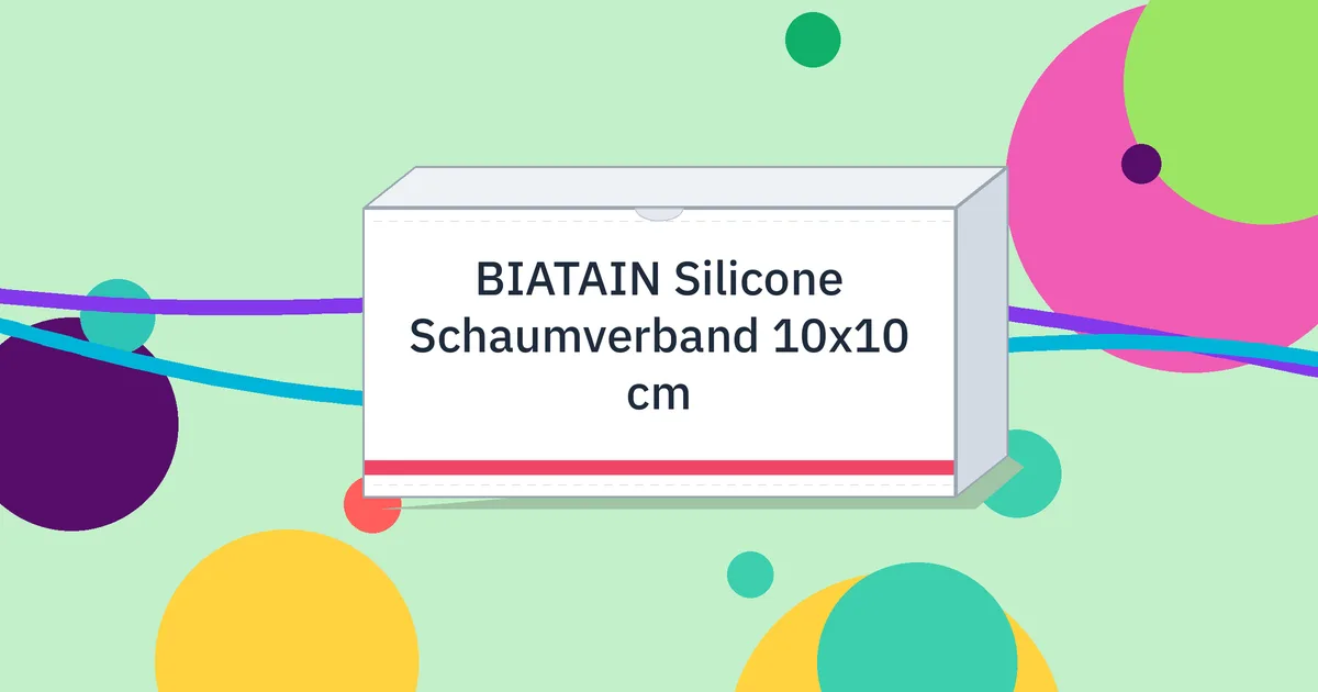 Symbolbild: Packung mit der Aufschrift BIATAIN Silicone Schaumverband 10x10 cm (PZN 18231042) – Verfügbarkeit und Bezug in Apotheken in Frankfurt am Main
