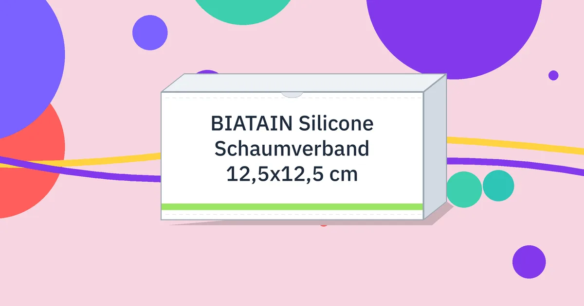 Symbolbild: Packung mit der Aufschrift BIATAIN Silicone Schaumverband 12,5x12,5 cm (PZN 17414065) – Verfügbarkeit und Bezug in Apotheken in Frankfurt am Main