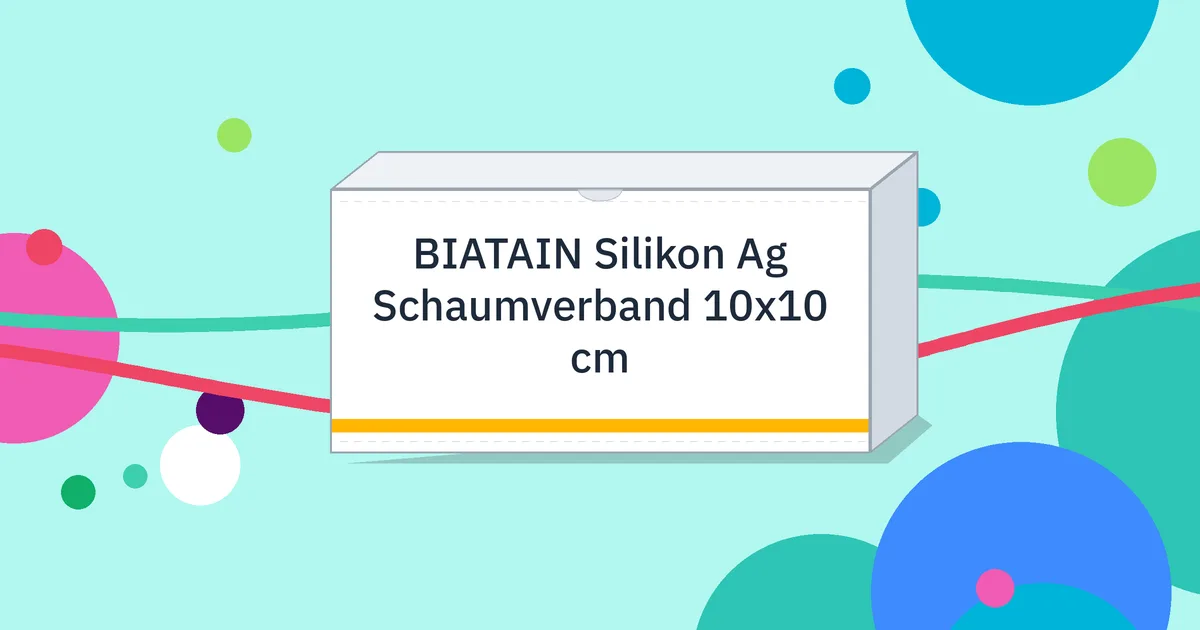 Symbolbild: Packung mit der Aufschrift BIATAIN Silikon Ag Schaumverband 10x10 cm (PZN 09389399) – Verfügbarkeit und Bezug in Apotheken in Frankfurt am Main