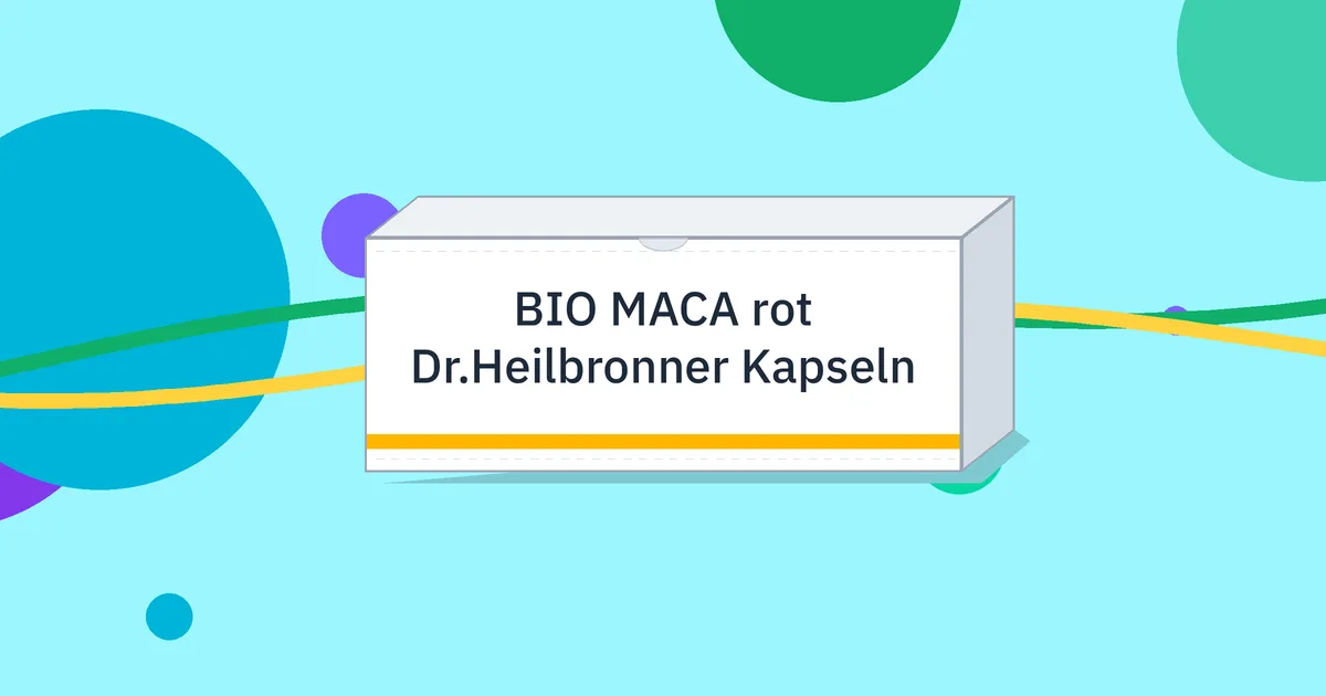 Symbolbild: Packung mit der Aufschrift BIO MACA rot Dr.Heilbronner Kapseln (PZN 19156271) – Verfügbarkeit und Bezug in Apotheken in Frankfurt am Main