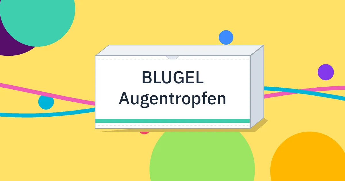 Symbolbild: Packung mit der Aufschrift BLUGEL Augentropfen (PZN 02478409) – Verfügbarkeit und Bezug in Apotheken in Frankfurt am Main