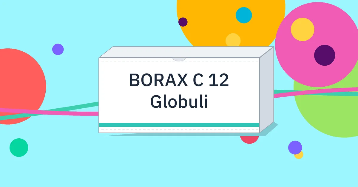Symbolbild: Packung mit der Aufschrift BORAX C 12 Globuli (PZN 07455169) – Verfügbarkeit und Bezug in Apotheken in Frankfurt am Main