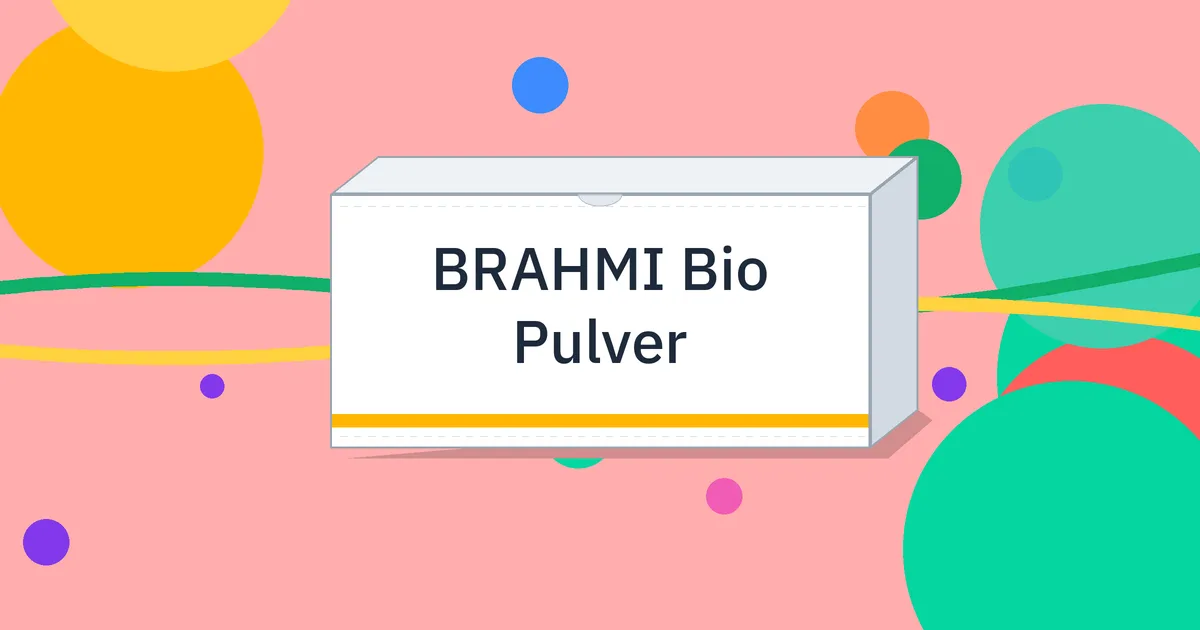 Symbolbild: Packung mit der Aufschrift BRAHMI Bio Pulver (PZN 15423462) – Verfügbarkeit und Bezug in Apotheken in Frankfurt am Main