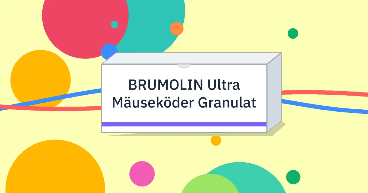 Symbolbild: Packung mit der Aufschrift BRUMOLIN Ultra Mäuseköder Granulat (PZN 13753592) – Verfügbarkeit und Bezug in Apotheken in Frankfurt am Main