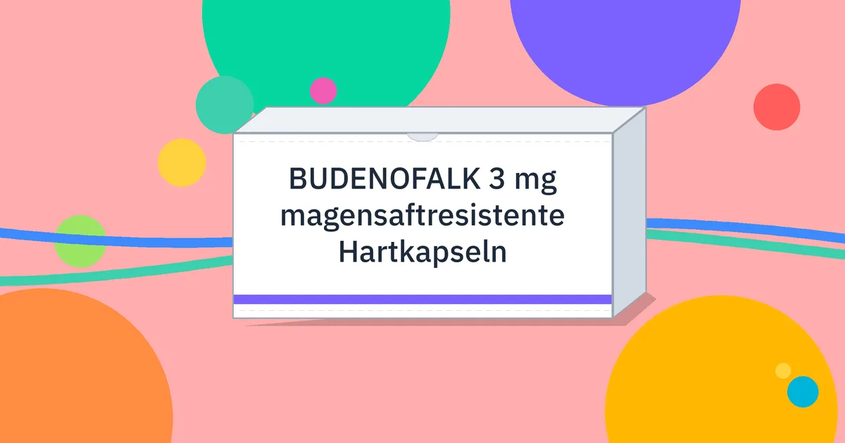 Symbolbild: Packung mit der Aufschrift BUDENOFALK 3 mg magensaftresistente Hartkapseln (PZN 08862221) – Verfügbarkeit und Bezug in Apotheken in Frankfurt am Main