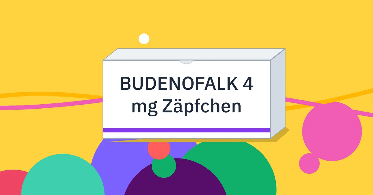 Symbolbild: Packung mit der Aufschrift BUDENOFALK 4 mg Zäpfchen (PZN 18248189) – Verfügbarkeit und Bezug in Apotheken in Frankfurt am Main