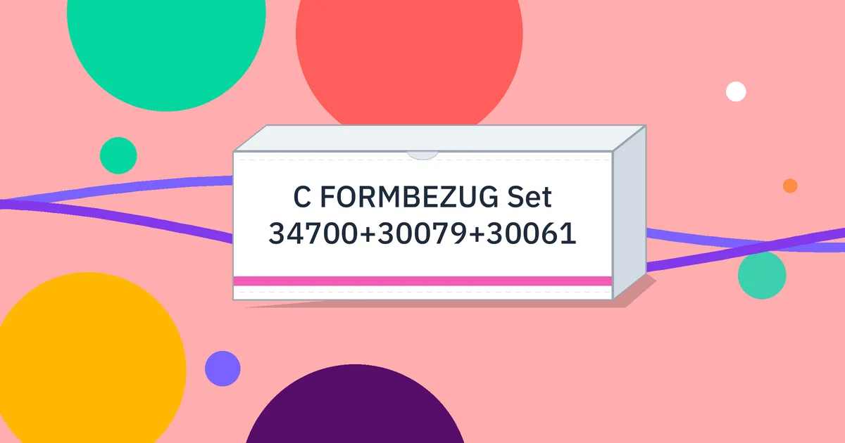 Symbolbild: Packung mit der Aufschrift C FORMBEZUG Set 34700+30079+30061 (PZN 07599916) – Verfügbarkeit und Bezug in Apotheken in Frankfurt am Main