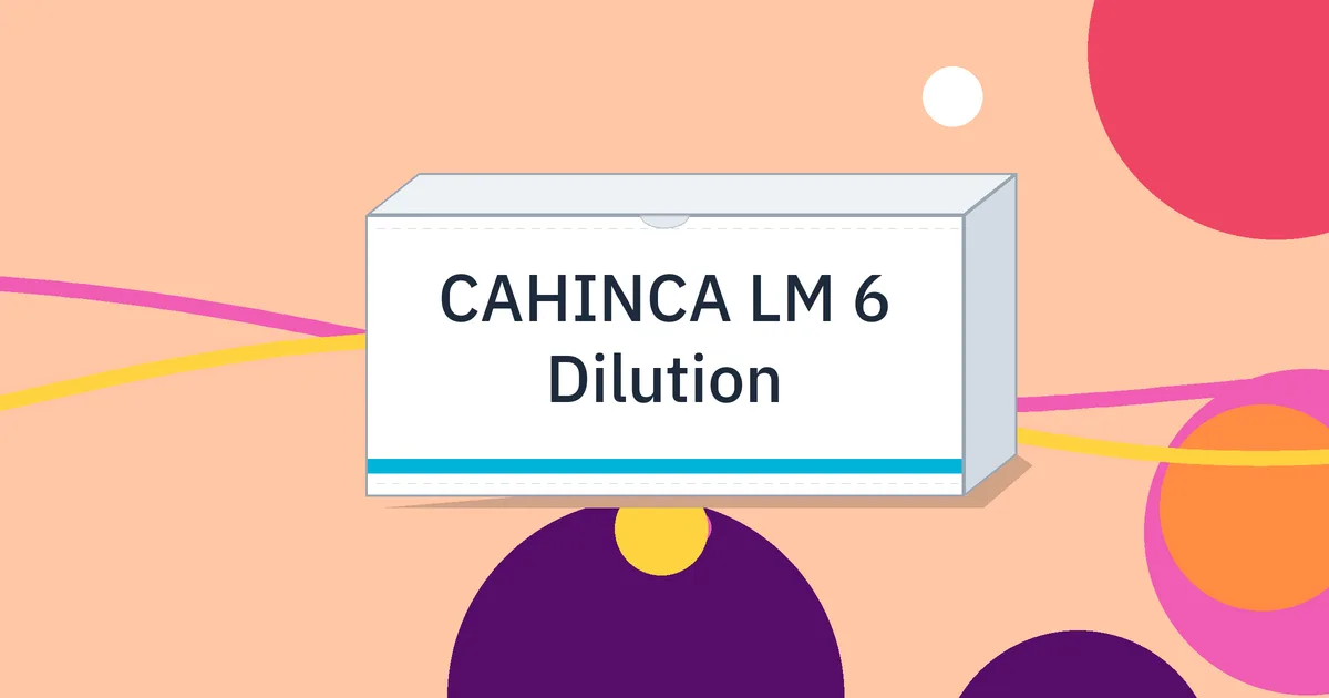 Symbolbild: Packung mit der Aufschrift CAHINCA LM 6 Dilution (PZN 13402817) – Verfügbarkeit und Bezug in Apotheken in Frankfurt am Main
