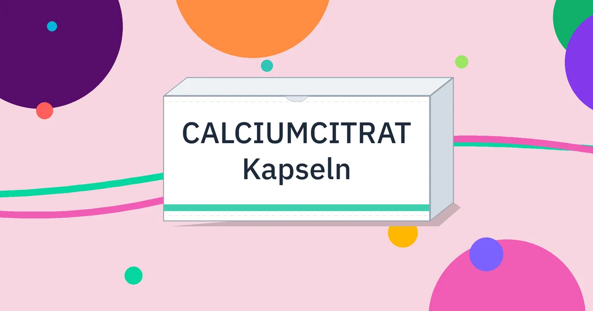 Symbolbild: Packung mit der Aufschrift CALCIUMCITRAT Kapseln (PZN 07559555) – Verfügbarkeit und Bezug in Apotheken in Frankfurt am Main
