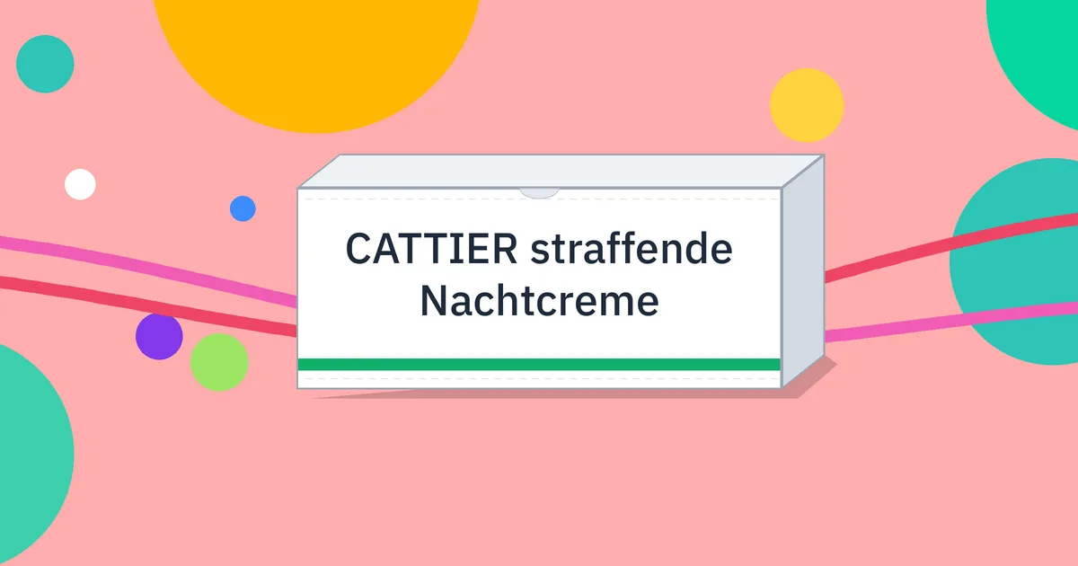 Symbolbild: Packung mit der Aufschrift CATTIER straffende Nachtcreme (PZN 18355838) – Verfügbarkeit und Bezug in Apotheken in Frankfurt am Main
