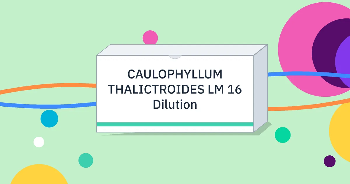 Symbolbild: Packung mit der Aufschrift CAULOPHYLLUM THALICTROIDES LM 16 Dilution (PZN 13434817) – Verfügbarkeit und Bezug in Apotheken in Frankfurt am Main