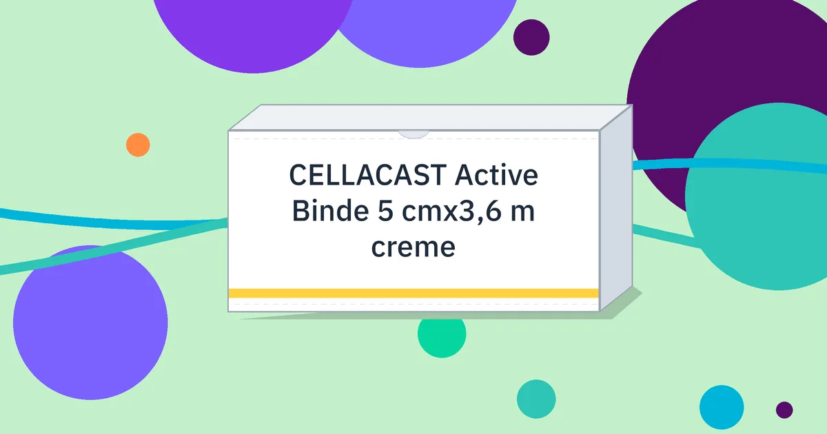 Symbolbild: Packung mit der Aufschrift CELLACAST Active Binde 5 cmx3,6 m creme (PZN 14251639) – Verfügbarkeit und Bezug in Apotheken in Frankfurt am Main