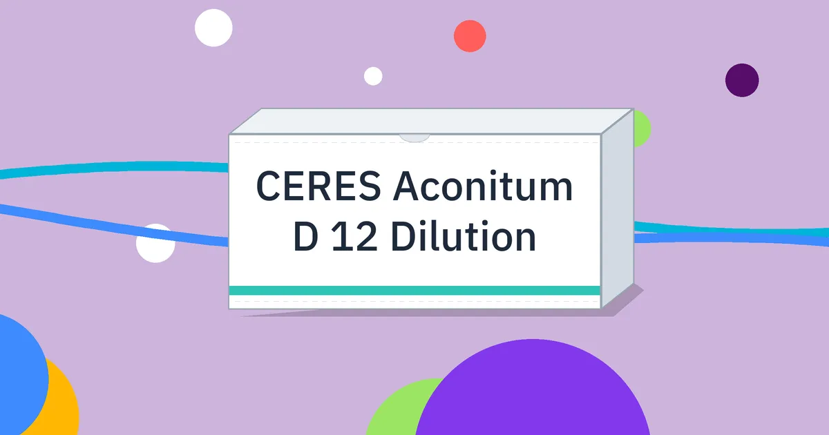 Symbolbild: Packung mit der Aufschrift CERES Aconitum D 12 Dilution (PZN 00646802) – Verfügbarkeit und Bezug in Apotheken in Frankfurt am Main