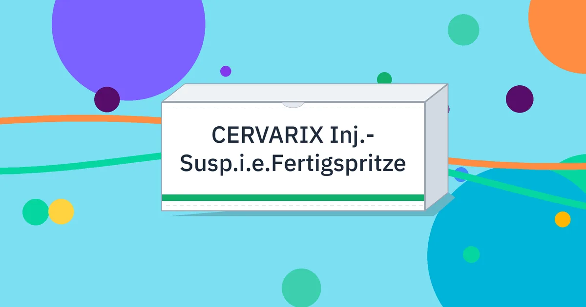 Symbolbild: Packung mit der Aufschrift CERVARIX Inj.-Susp.i.e.Fertigspritze (PZN 15745237) – Verfügbarkeit und Bezug in Apotheken in Frankfurt am Main