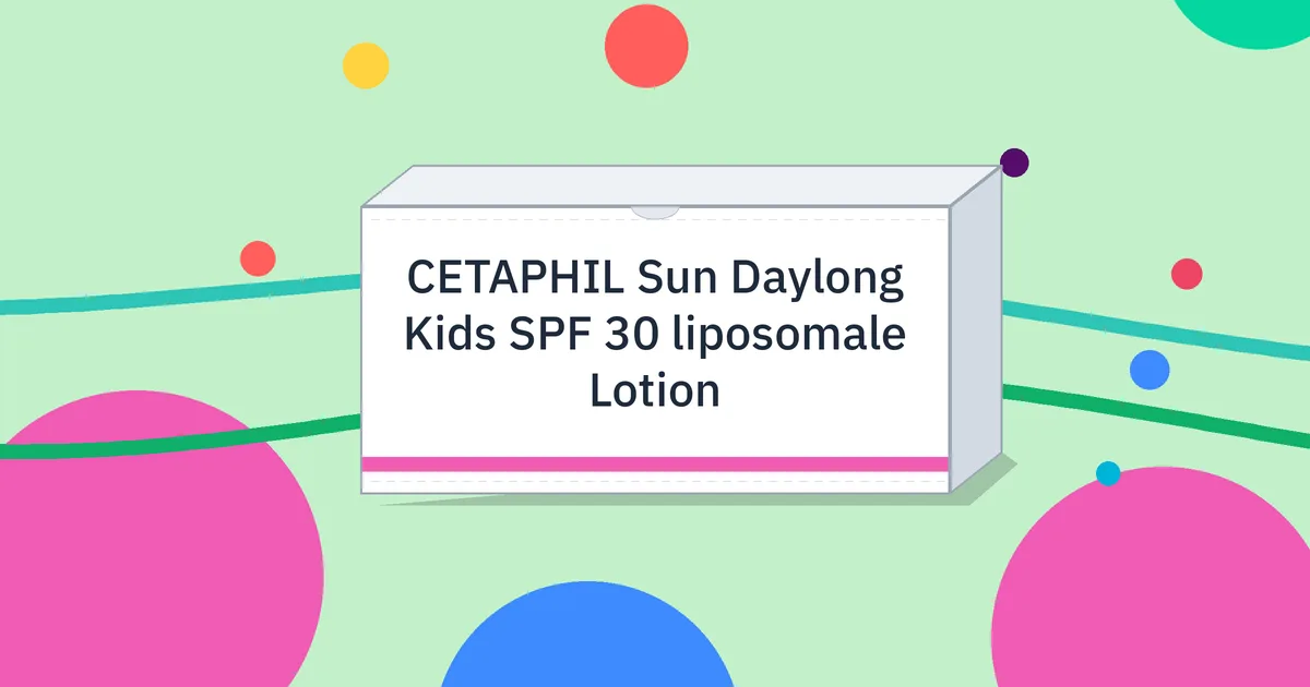 Symbolbild: Packung mit der Aufschrift CETAPHIL Sun Daylong Kids SPF 30 liposomale Lotion (PZN 20007719) – Verfügbarkeit und Bezug in Apotheken in Frankfurt am Main