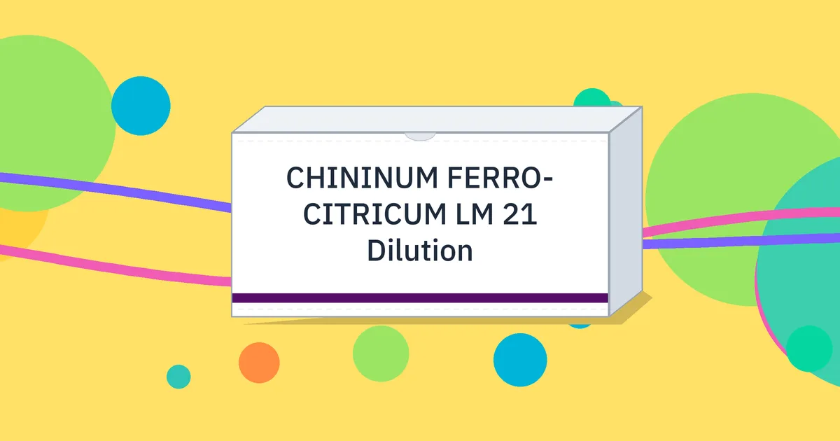 Symbolbild: Packung mit der Aufschrift CHININUM FERRO-CITRICUM LM 21 Dilution (PZN 13442343) – Verfügbarkeit und Bezug in Apotheken in Frankfurt am Main