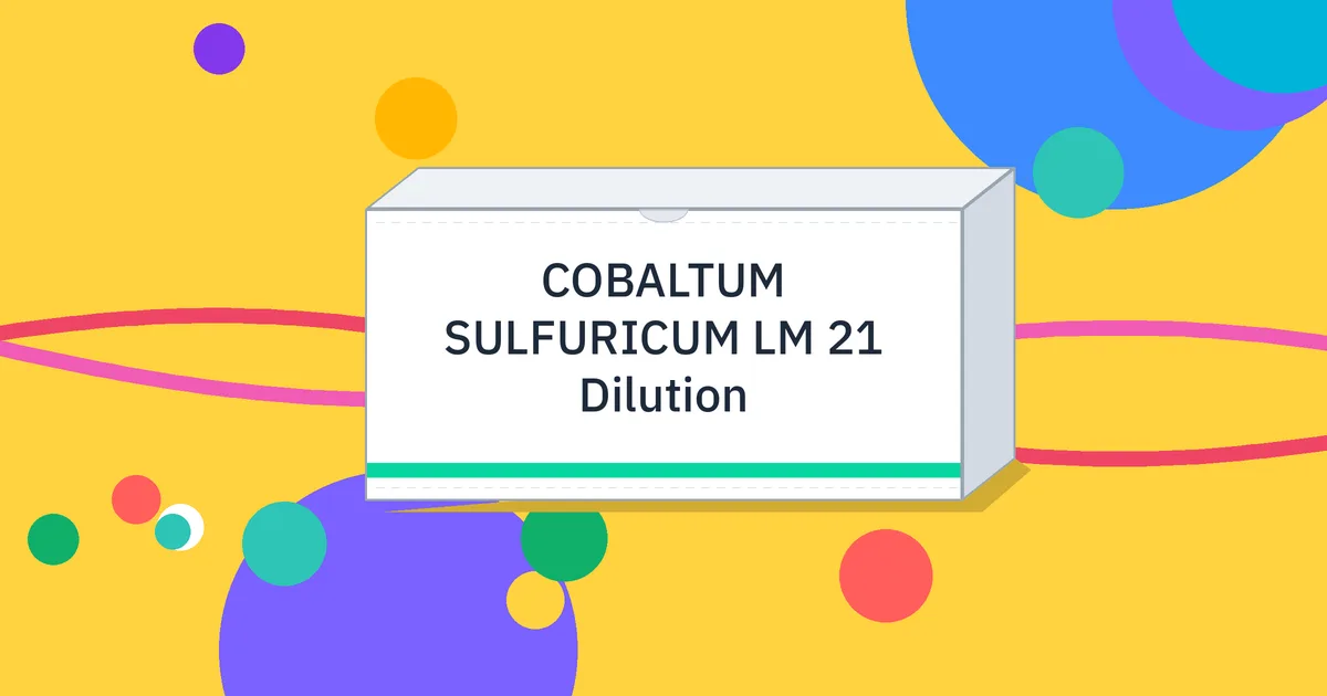 Symbolbild: Packung mit der Aufschrift COBALTUM SULFURICUM LM 21 Dilution (PZN 12824628) – Verfügbarkeit und Bezug in Apotheken in Frankfurt am Main