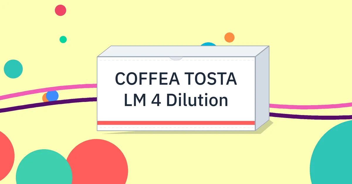 Symbolbild: Packung mit der Aufschrift COFFEA TOSTA LM 4 Dilution (PZN 12831189) – Verfügbarkeit und Bezug in Apotheken in Frankfurt am Main