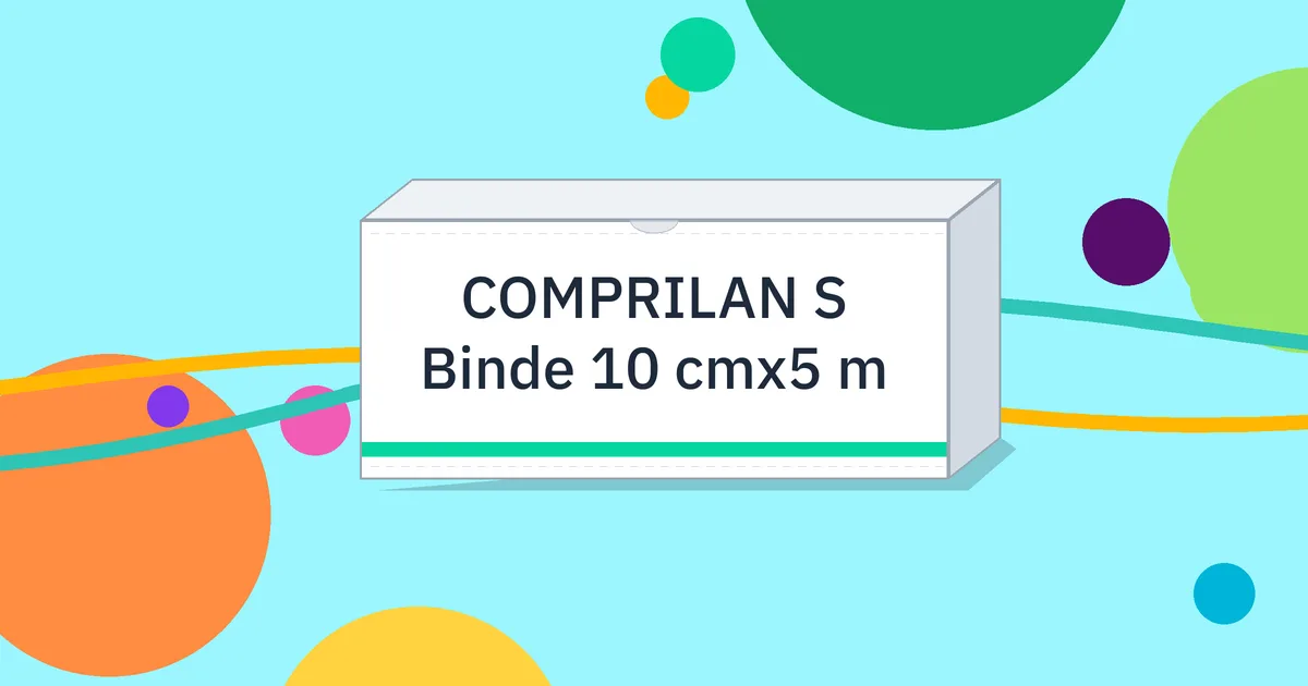 Symbolbild: Packung mit der Aufschrift COMPRILAN S Binde 10 cmx5 m (PZN 04085602) – Verfügbarkeit und Bezug in Apotheken in Frankfurt am Main