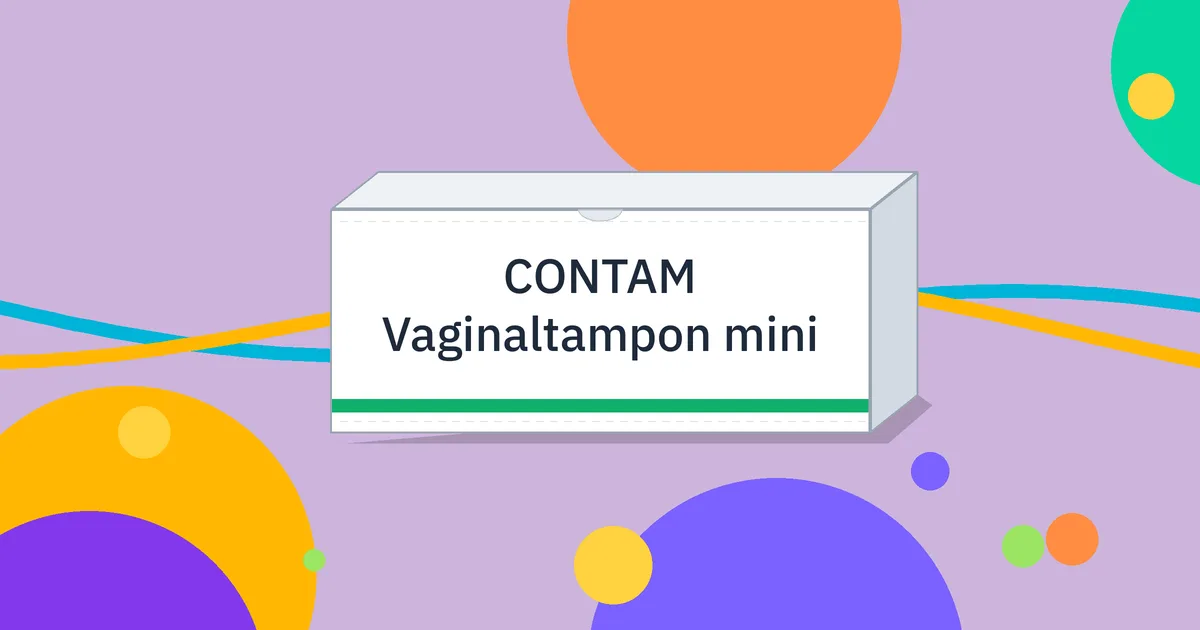 Symbolbild: Packung mit der Aufschrift CONTAM Vaginaltampon mini (PZN 00652091) – Verfügbarkeit und Bezug in Apotheken in Frankfurt am Main