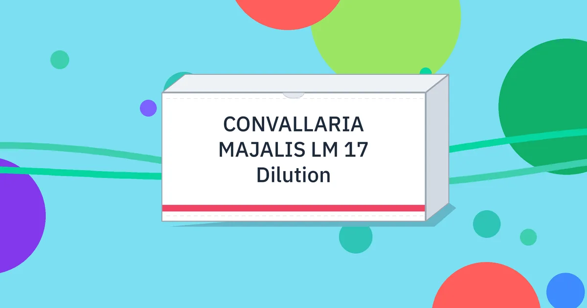 Symbolbild: Packung mit der Aufschrift CONVALLARIA MAJALIS LM 17 Dilution (PZN 12833550) – Verfügbarkeit und Bezug in Apotheken in Frankfurt am Main