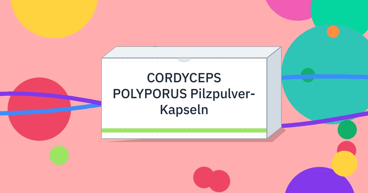 Symbolbild: Packung mit der Aufschrift CORDYCEPS POLYPORUS Pilzpulver-Kapseln (PZN 20136492) – Verfügbarkeit und Bezug in Apotheken in Frankfurt am Main