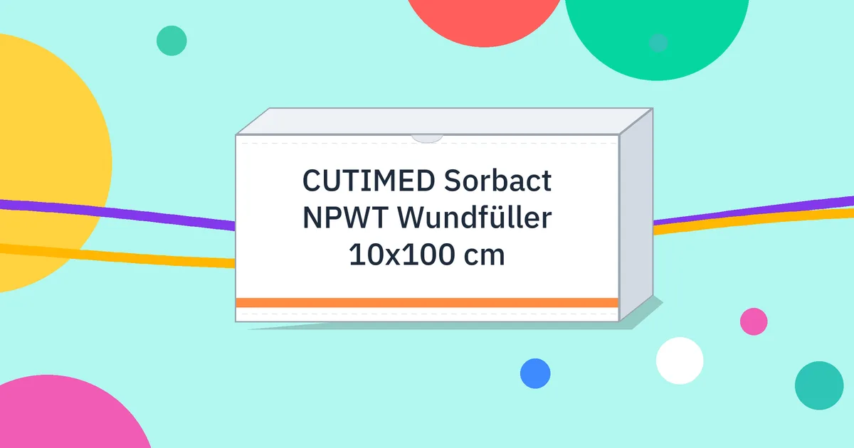 Symbolbild: Packung mit der Aufschrift CUTIMED Sorbact NPWT Wundfüller 10x100 cm (PZN 10272432) – Verfügbarkeit und Bezug in Apotheken in Frankfurt am Main