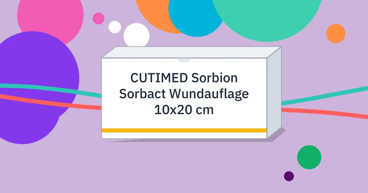 Symbolbild: Packung mit der Aufschrift CUTIMED Sorbion Sorbact Wundauflage 10x20 cm (PZN 17433909) – Verfügbarkeit und Bezug in Apotheken in Frankfurt am Main