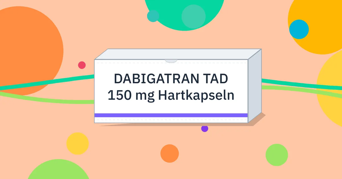 Symbolbild: Packung mit der Aufschrift DABIGATRAN TAD 150 mg Hartkapseln (PZN 19139344) – Verfügbarkeit und Bezug in Apotheken in Frankfurt am Main