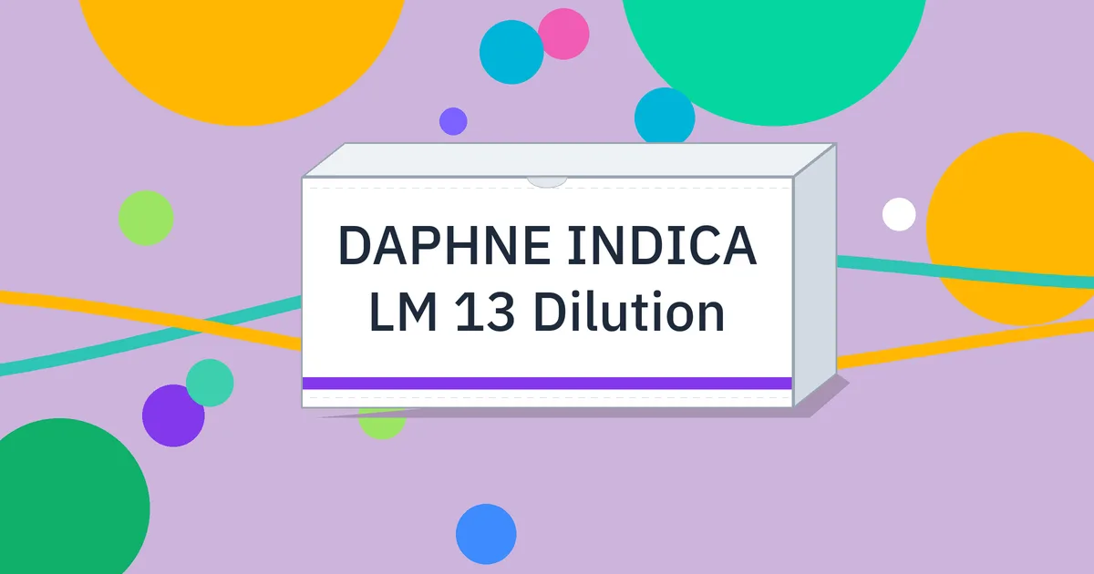 Symbolbild: Packung mit der Aufschrift DAPHNE INDICA LM 13 Dilution (PZN 13461470) – Verfügbarkeit und Bezug in Apotheken in Frankfurt am Main