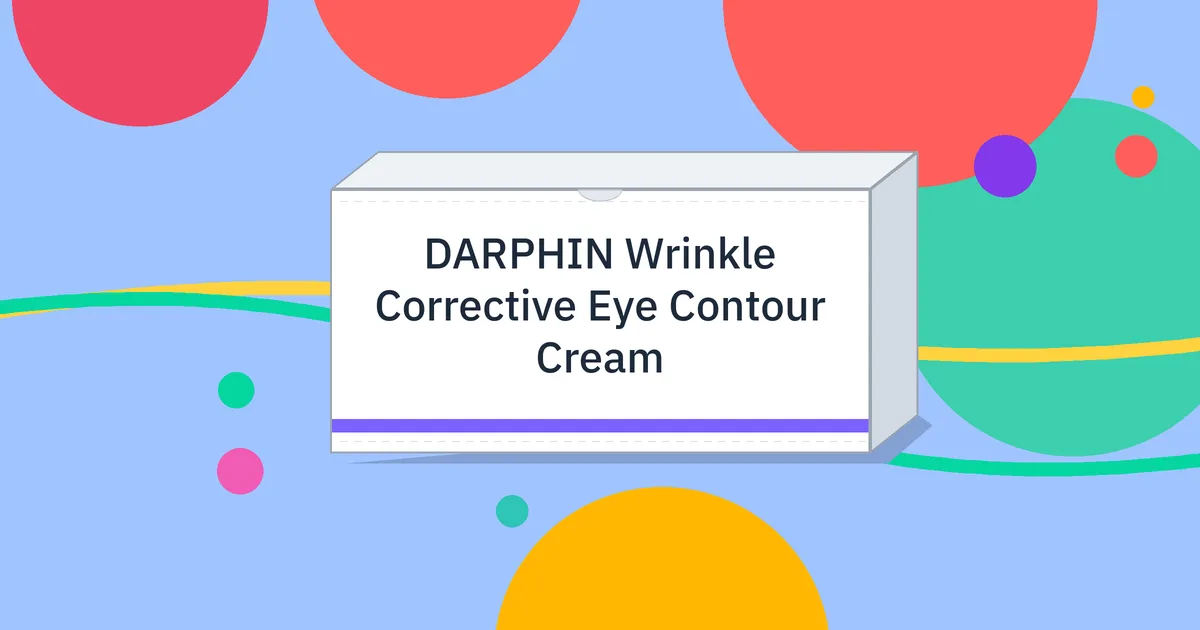 Symbolbild: Packung mit der Aufschrift DARPHIN Wrinkle Corrective Eye Contour Cream (PZN 06552597) – Verfügbarkeit und Bezug in Apotheken in Frankfurt am Main