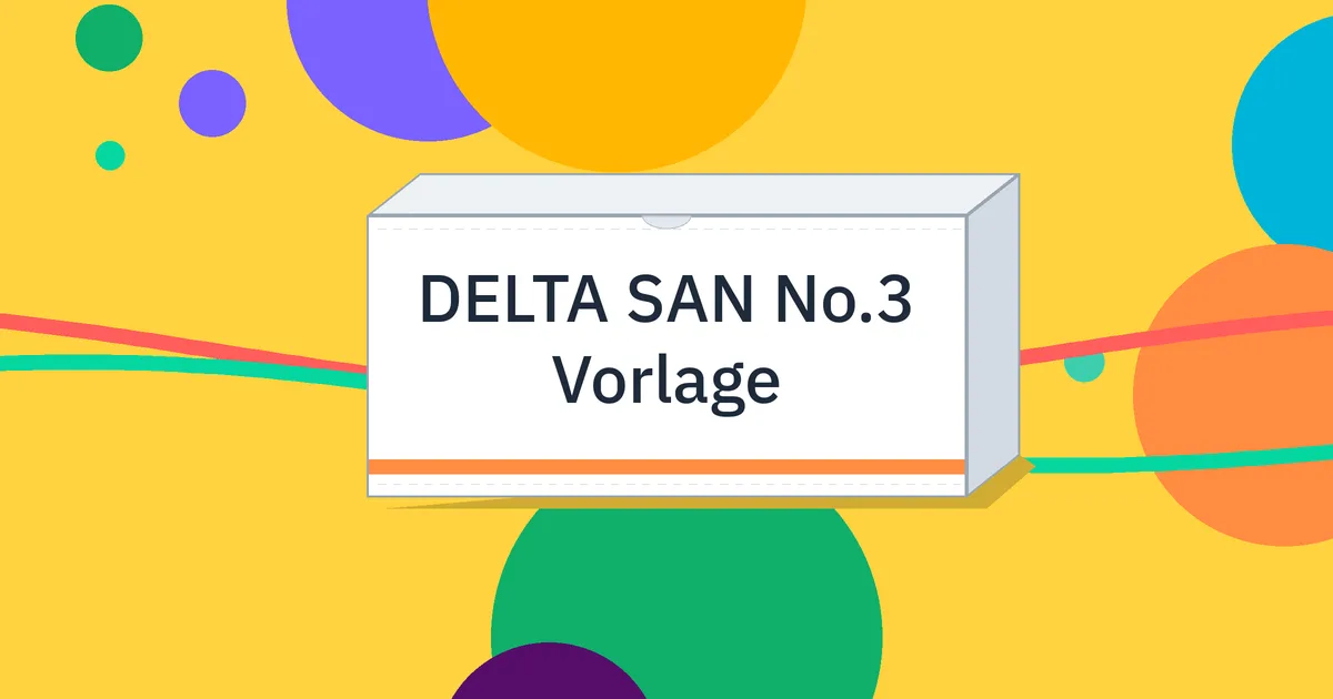 Symbolbild: Packung mit der Aufschrift DELTA SAN No.3 Vorlage (PZN 01254932) – Verfügbarkeit und Bezug in Apotheken in Frankfurt am Main