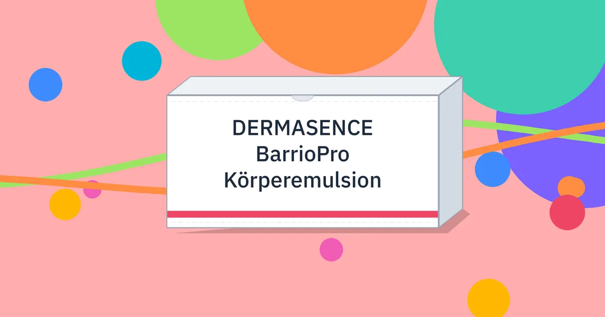 Symbolbild: Packung mit der Aufschrift DERMASENCE BarrioPro Körperemulsion (PZN 03907568) – Verfügbarkeit und Bezug in Apotheken in Frankfurt am Main