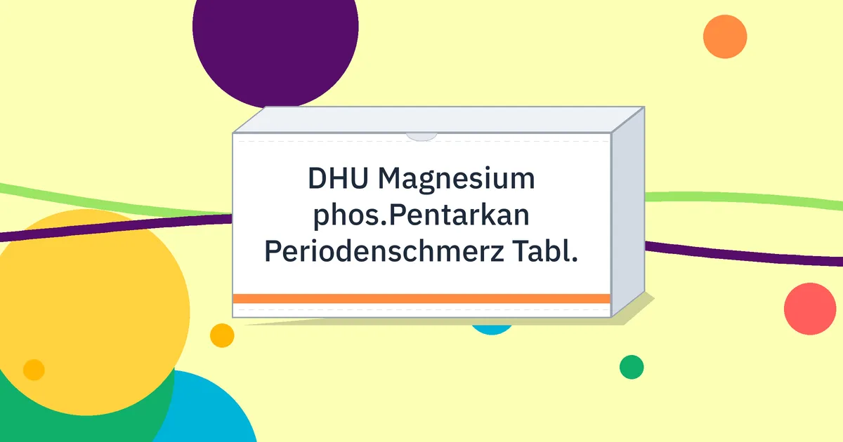 Symbolbild: Packung mit der Aufschrift DHU Magnesium phos.Pentarkan Periodenschmerz Tabl. (PZN 13828634) – Verfügbarkeit und Bezug in Apotheken in Frankfurt am Main
