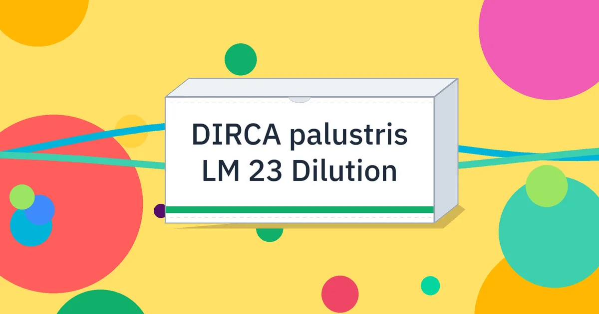Symbolbild: Packung mit der Aufschrift DIRCA palustris LM 23 Dilution (PZN 13465769) – Verfügbarkeit und Bezug in Apotheken in Frankfurt am Main
