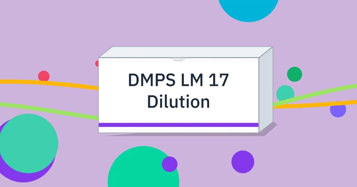 Symbolbild: Packung mit der Aufschrift DMPS LM 17 Dilution (PZN 13466125) – Verfügbarkeit und Bezug in Apotheken in Frankfurt am Main