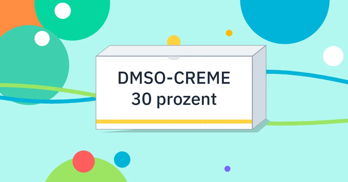Symbolbild: Packung mit der Aufschrift DMSO-CREME 30 prozent (PZN 16514563) – Verfügbarkeit und Bezug in Apotheken in Frankfurt am Main